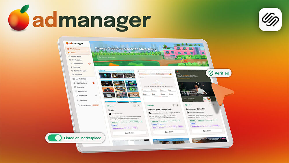 Ad Manager for Squarespace | Free Advertising Platform & Marketplace